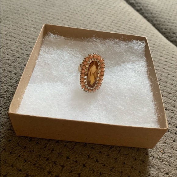 Jewelry | Peach And Gold Costume Jewelry Ring | Poshmark